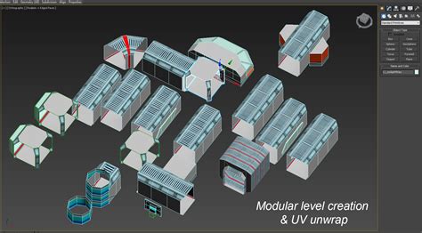 Artstation Modular Level Creation Uv Unwrap And Texturing