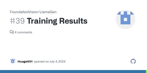 Training Results · Issue 39 · Foundationvisionllamagen · Github
