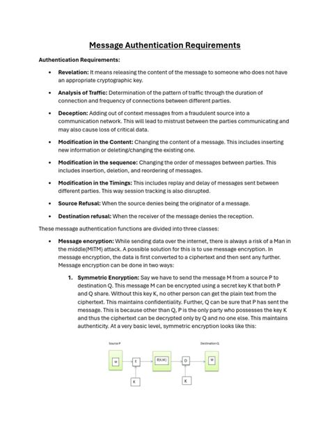 Message Authentication Requirements Pdf Public Key Cryptography