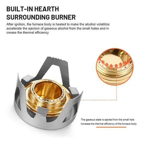 Portable Camping Stove Mini Copper Spirit Cooker Aluminum Mercadolibre