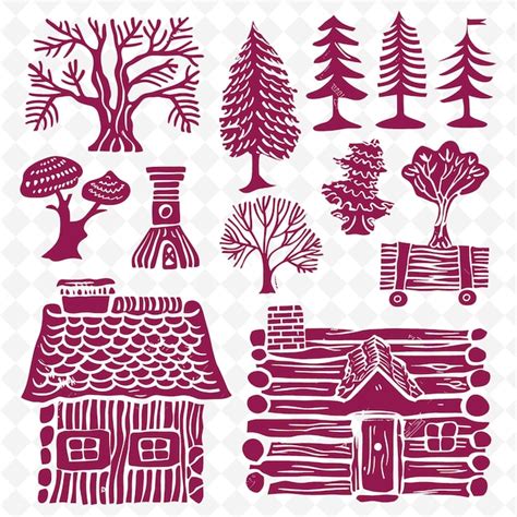 Premium Psd A Collection Of Trees And Shrubs For A Garden Design