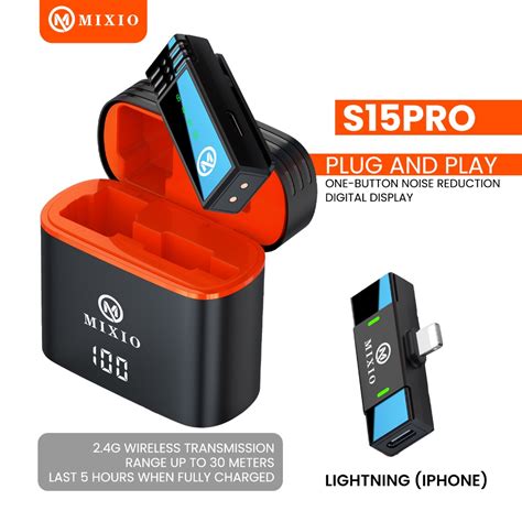 Jual Mixio S16pro Mic Wireless Microphone Profesional Mikrofon Lavalier Shopee Indonesia
