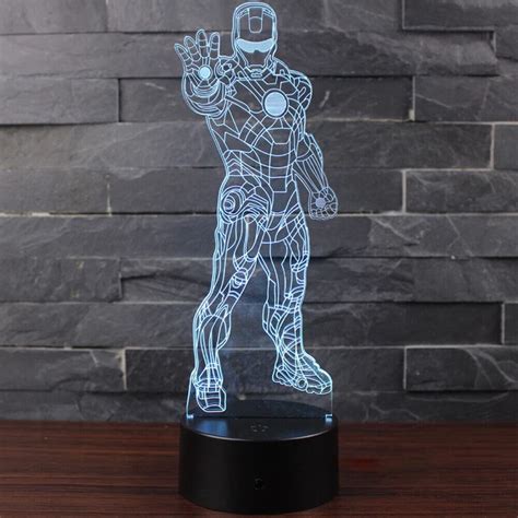3d Iron Man Led Night Light Marvel Nightlight Avengers Lamp Bedroom