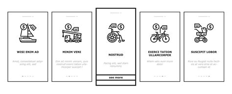 Rental Service Business Onboarding Icons Set Vector 9766851 Vector Art At Vecteezy