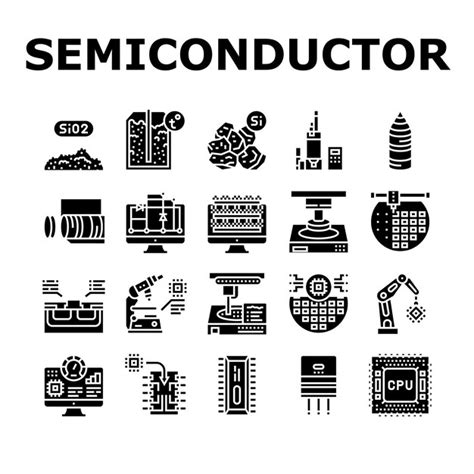 Semiconductor Manufacturing Icons Vectors And Illustrations For Free Download Freepik