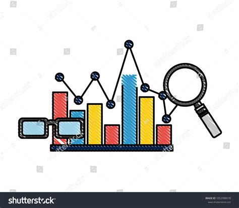 Statistics Bar Graph Pointed Line Analysis Stock Vector Royalty Free 1052988578 Shutterstock