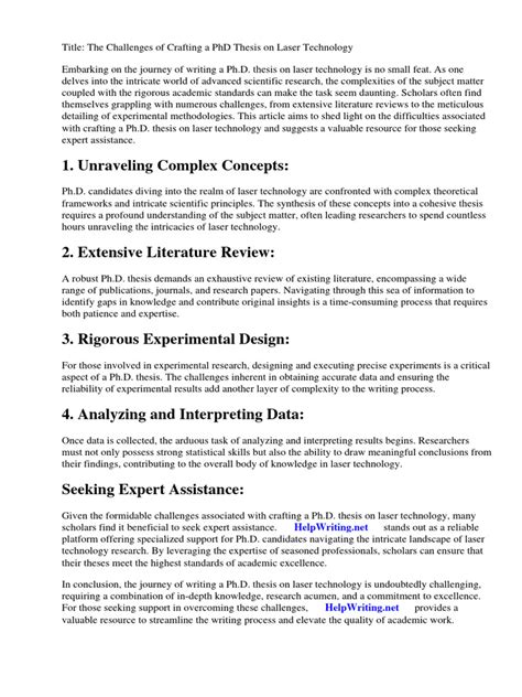 Phd Thesis Laser Pdf Thesis Doctor Of Philosophy