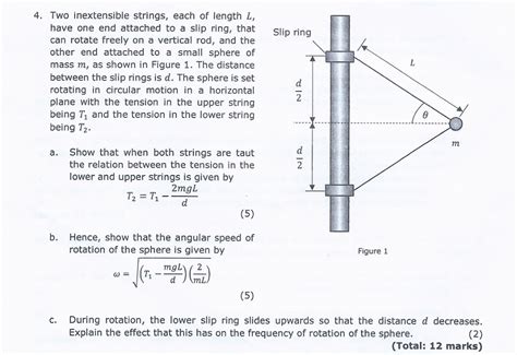 solved 4 two inextensible strings each of length l have