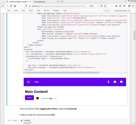 Mwc Top App Bar Fixed Does Not Render Nicely In Jupyter Notebok · Issue 1106 · Material