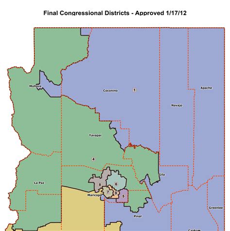 Arizona Voting Districts Map