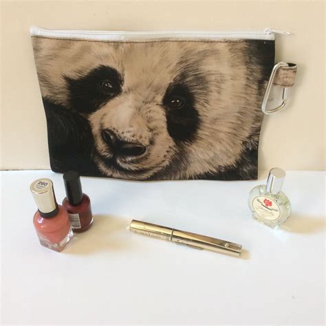 Panda Bear Canvas Bag For Makeup Or Pencils T For Mum For Her