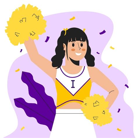 Premium Vector Cheerleader Vector Illustration