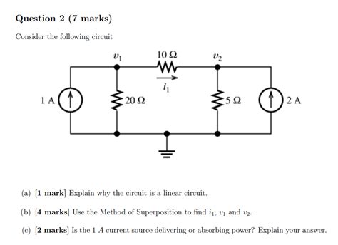 solved question 2 7 marks consider the following circuit