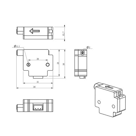 3d Printer Filament Detection Sensor Module Filament Run Out Pause