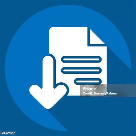 아이콘 파일 버튼 다운로드 기호와 관련이 있습니다 긴 그림자 스타일 심플한 디자인 일러스트레이션 가상현실에 대한 스톡 벡터 아트 및 기타 이미지 Istock