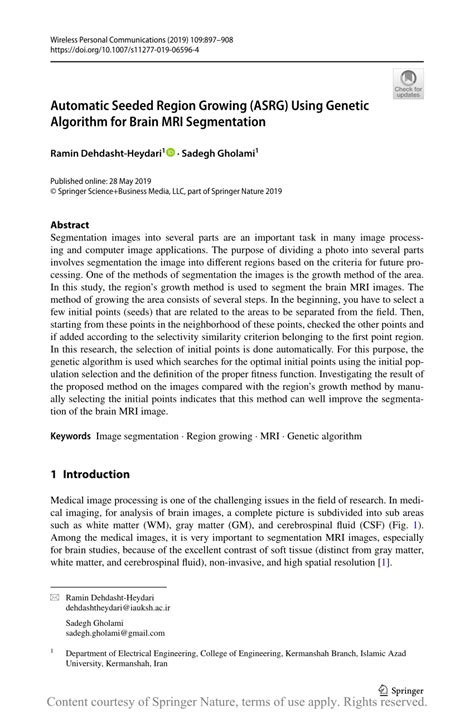Automatic Seeded Region Growing Asrg Using Genetic Algorithm For