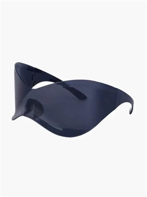Alielnosirrah Glider Streamlined Futuristic Oversized Sunglasses