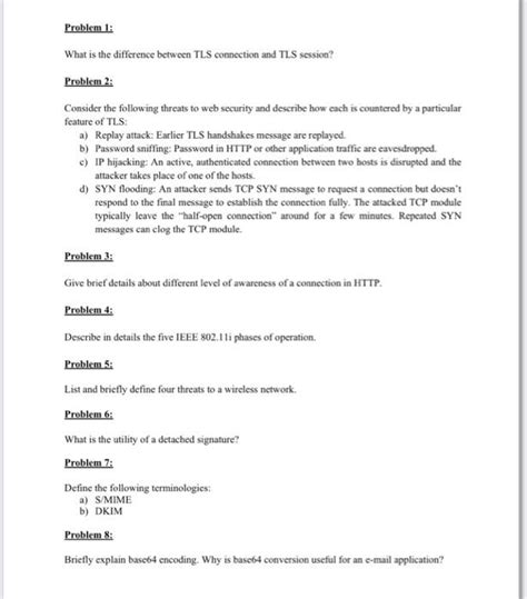 solved problem 1 what is the difference between tls