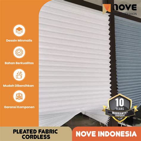 Nove Pleated Fabric Cordless Tirai Minimalis Tirai Tempel Jendela Lazada Indonesia