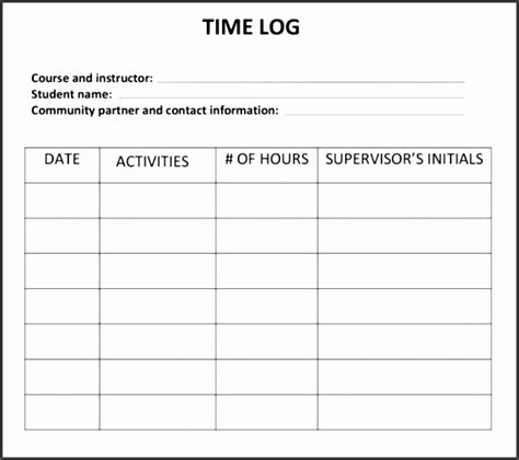 Project Work Log Template Sampletemplatess Sampletemplatess
