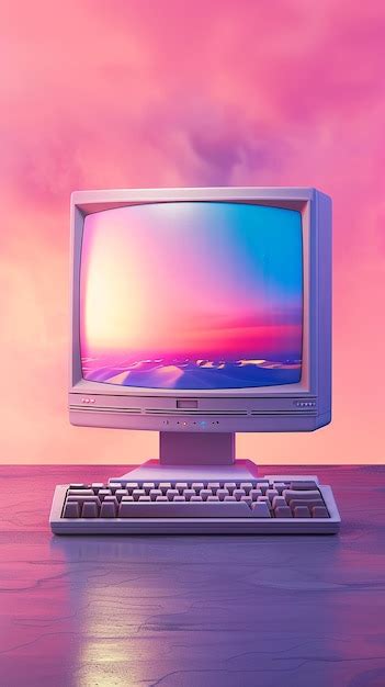 Small Modern Computer Logo On Solid Background Premium Ai Generated Image