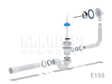 Сифон для ванны Ани E155, E255 купить в Минске