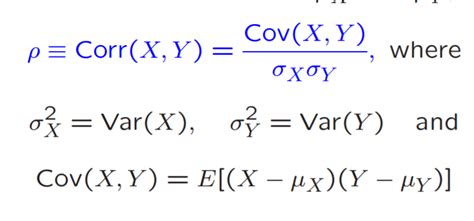 Solved Where P Corr X Y Cov X Y σχσy Oſ Var X Og