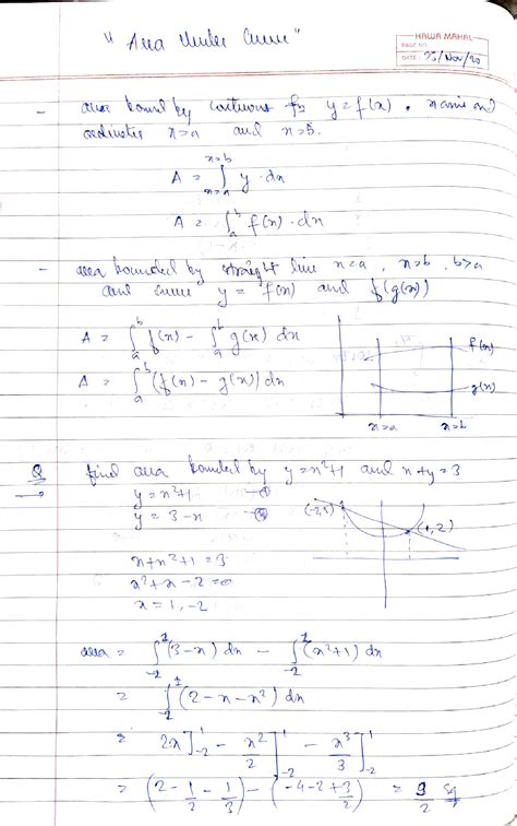 Solution Area Under Curve Class 12 Jee Studypool