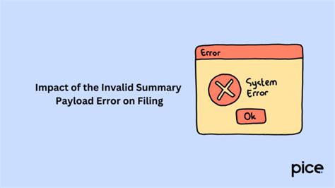 Steps To Resolve The Error Invalid Summary Payload Pice