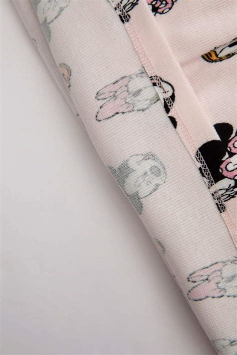 زهري طفلة صغيرة طقم بيبي بناتي فستن وكلوت قصة عادية من ديزني ميكي وميني