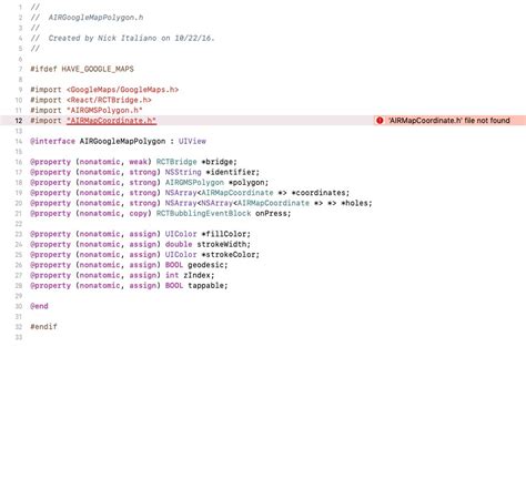 airmapcoordinate h file not found but can jump to definition · issue