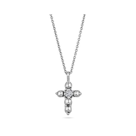 Platinum 07 Carat Diamond Cross Necklace Steven Fox Jewelry