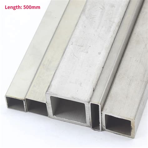 길이 500mm 304 스테인레스 스틸 사각 튜브 직사각형 튜브 브래킷 스테인레스 스틸 산업용 튜브 플랫 튜브 레이저 커팅 Aliexpress