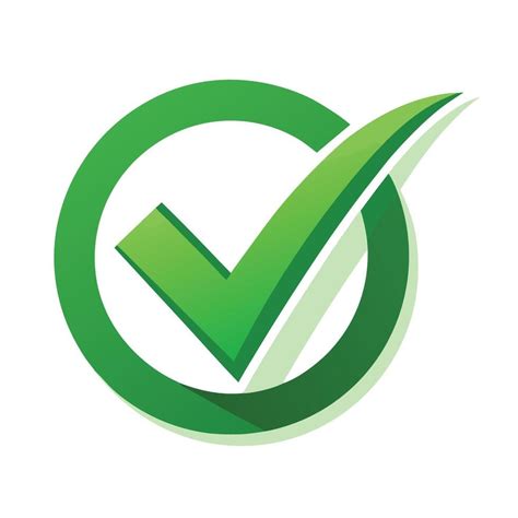 Green Check Mark Icon With Circle Modern Approval Symbol For Success Validation Completed