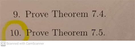 solved 9 prove theorem 7 4 10 prove theorem 7 5 cs