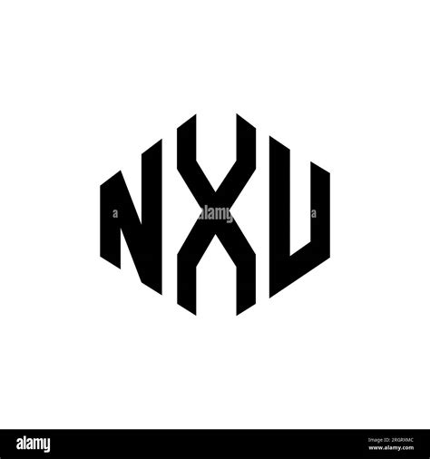 Nxu Letter Logo Design With Polygon Shape Nxu Polygon And Cube Shape Logo Design Nxu Hexagon