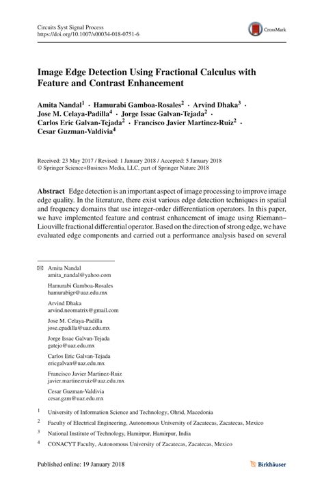 pdf image edge detection using fractional calculus with feature and