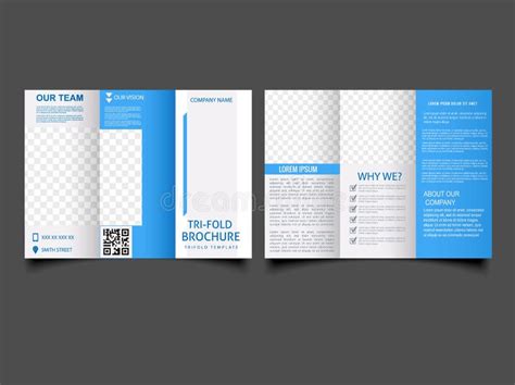 Template For Abstract Tri Fold Theme Brochure Catalog Vector Template