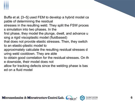 Meshfree Simulation Of Friction Stir Welding Process Ppt
