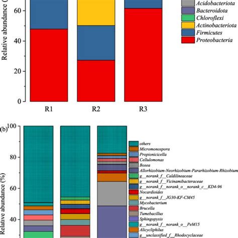 The Microbial Community Of Reactors At A Phylum And B Genus Level Download Scientific Diagram