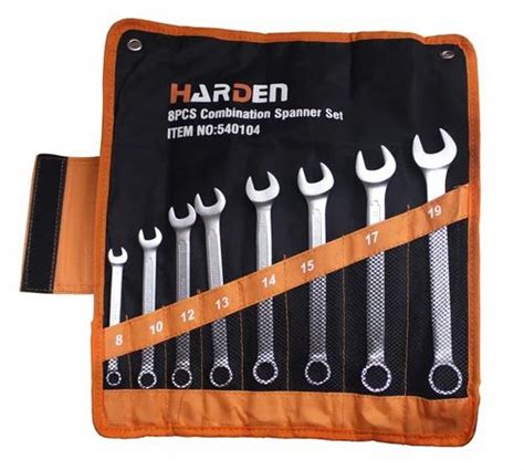 Harden Professional Combination Spanner Wrench Set Size 8 10 12 13 14 17 19 Crv Steel