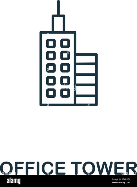 Office Tower Icon From Office Tools Collection Simple Line Office Tower Icon For Templates Web