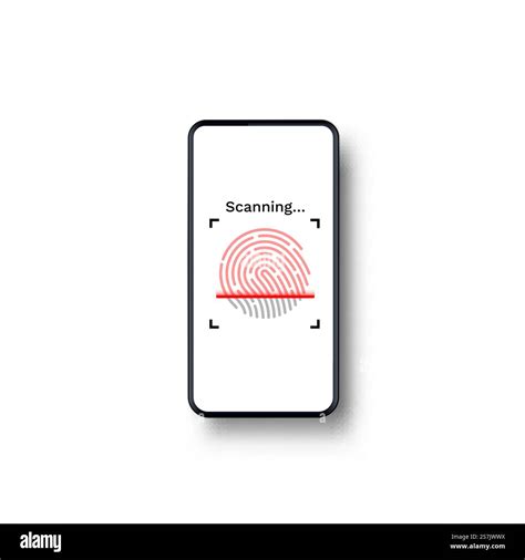 Password Touch Id Phone On The White Background Vector Illustration