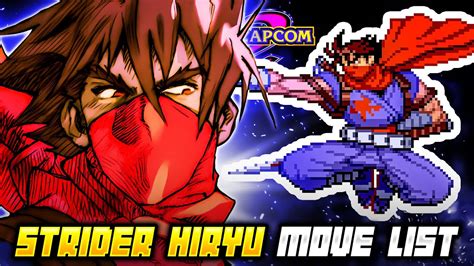 STRIDER HIRYU MOVE LIST - Marvel vs. Capcom 2: New Age of Heroes (MvC2) - YouTube