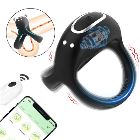 Vibrating Cock Ring For Men Silicone Penis Rings Intense Vibration Mens