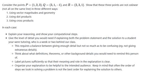 Solved Consider The Points ﻿p 1 2 3 ﻿q 3 1 1