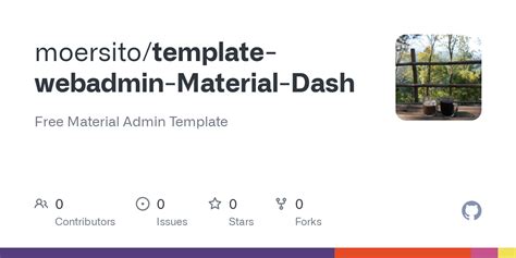 GitHub Moersito Template Webadmin Material Dash Free Material Admin Template