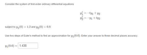 Solved Consider The System Of First Order Ordinary