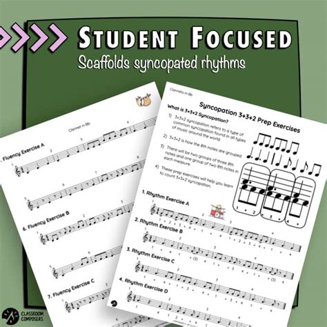 Syncopated 332 Rhythm Worksheet And Activities Beginning Middle