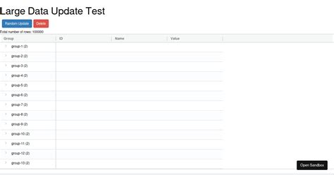 Updated Large Aggrid Data Update Test Random Delete Codesandbox